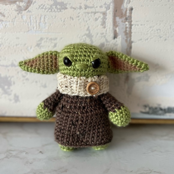 homemade | Other | Handmade Crochet Baby Yoda Grogu | Poshmark